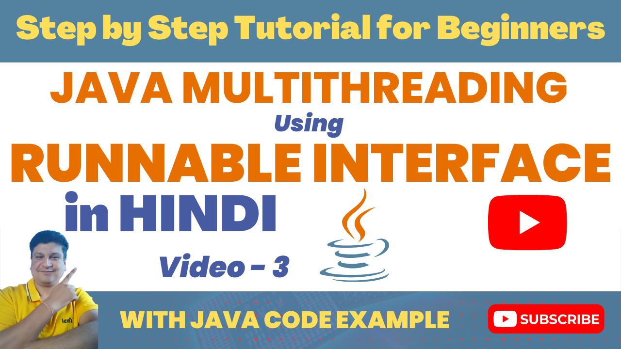 Java Multithreading with Code Example using Runnable Interface in HINDI | Step by Step Guide for ...